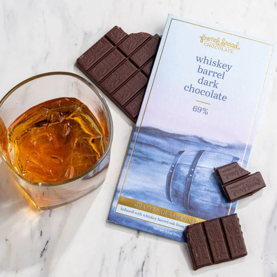 FRENCH BROAD- Whiskey Barrel 69% Dark Chocolate Bar – Luka Life + Style