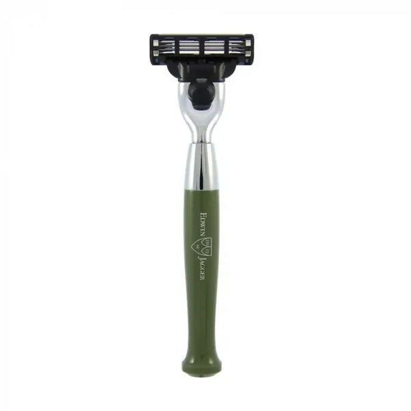 EDWIN JAGGER- Green Chrome Plated Mach3 Razor – Luka Life + Style