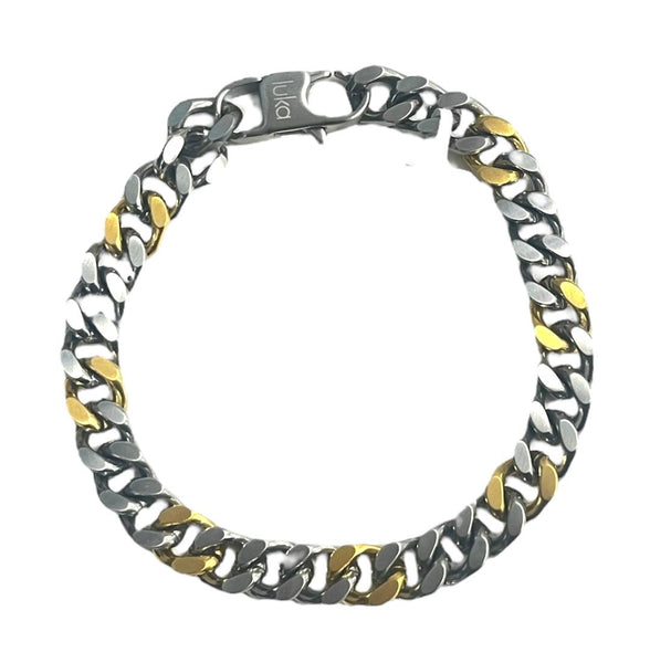 White & Gold Tight Curb "LUKA" Bracelet – Luka Life + Style