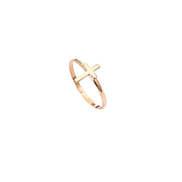 AMEN- Cross Ring- Rose – Luka Life + Style